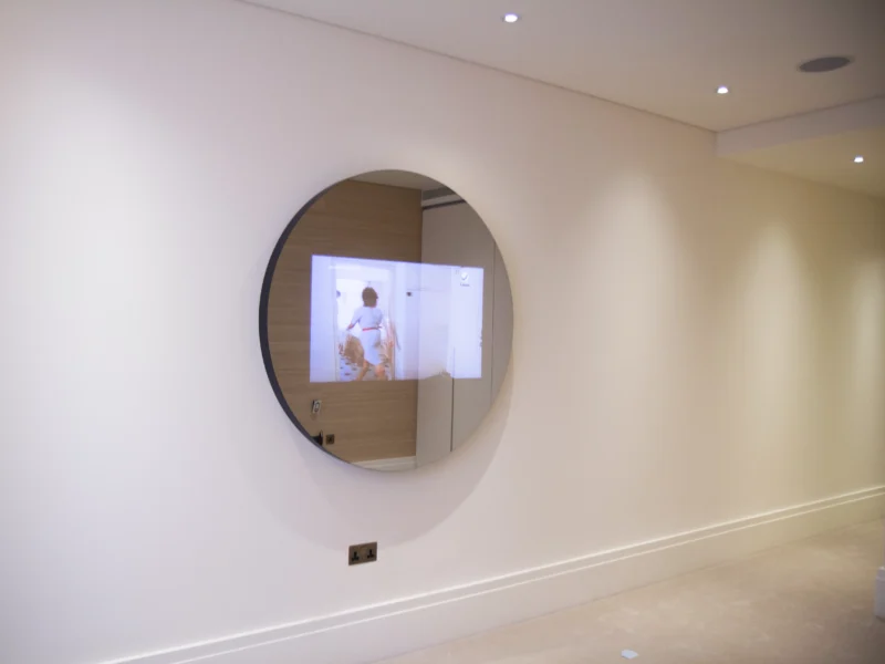 Circular Mirror TV - Luxury Mirror TVs by Frame Your TV